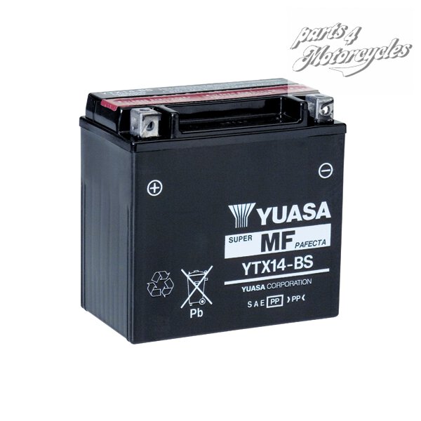 Batterie YUASA YTX14-BS - RM Parts4Motorcycles , Motorradteile für Kl